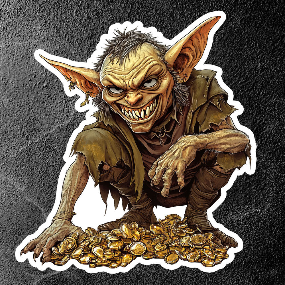 Goblin's Gleeful Hoard - Vinyl Sticker – QuestBourne