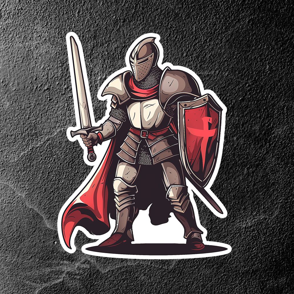 Battle-Ready Knight - Vinyl Sticker – QuestBourne