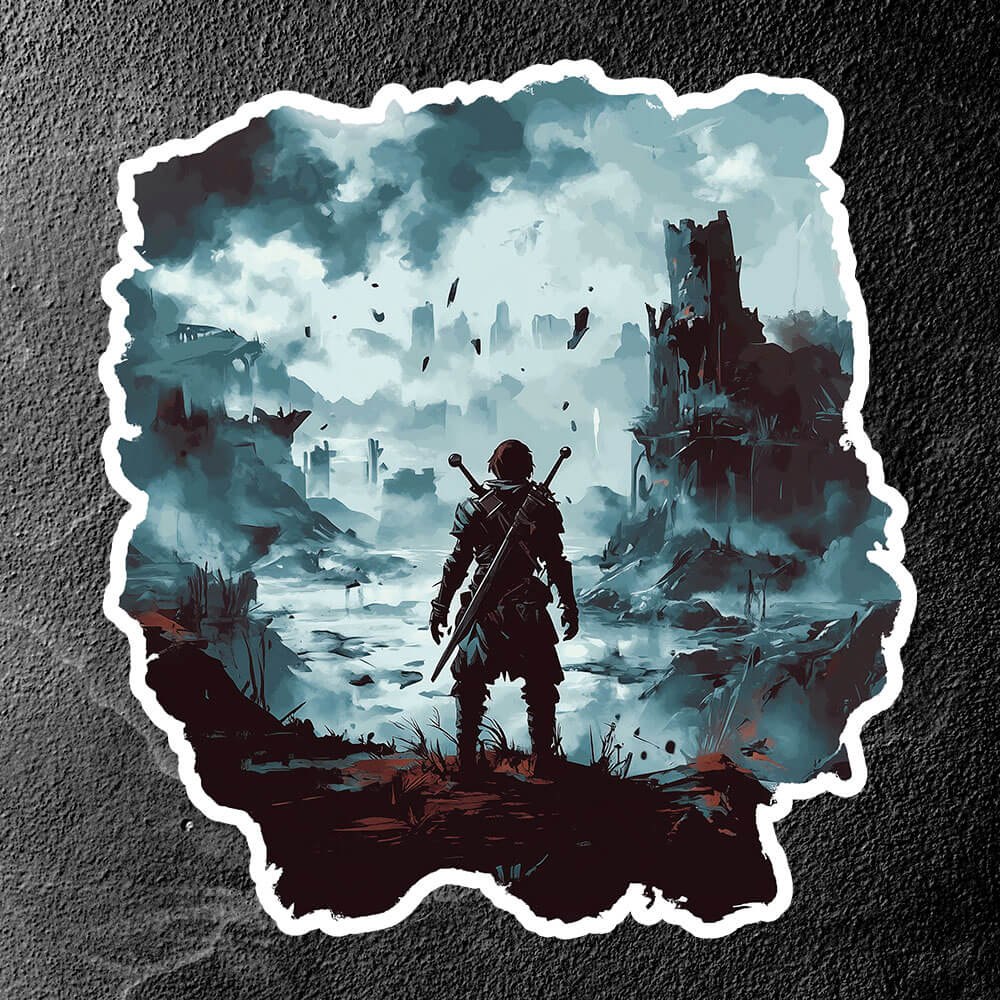 solitaire warrior - Vinyl Sticker – QuestBourne