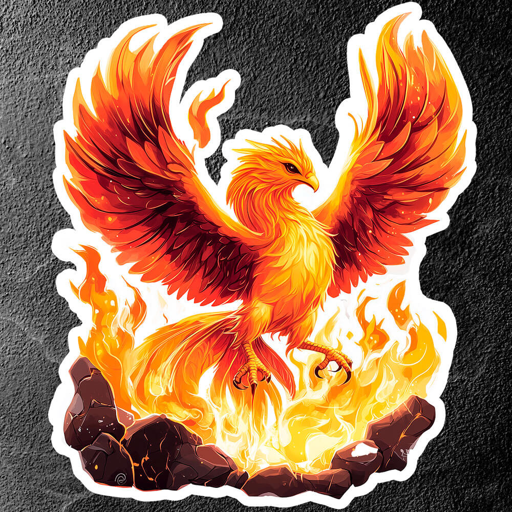 Solarflare Phoenix - Vinyl Sticker – QuestBourne