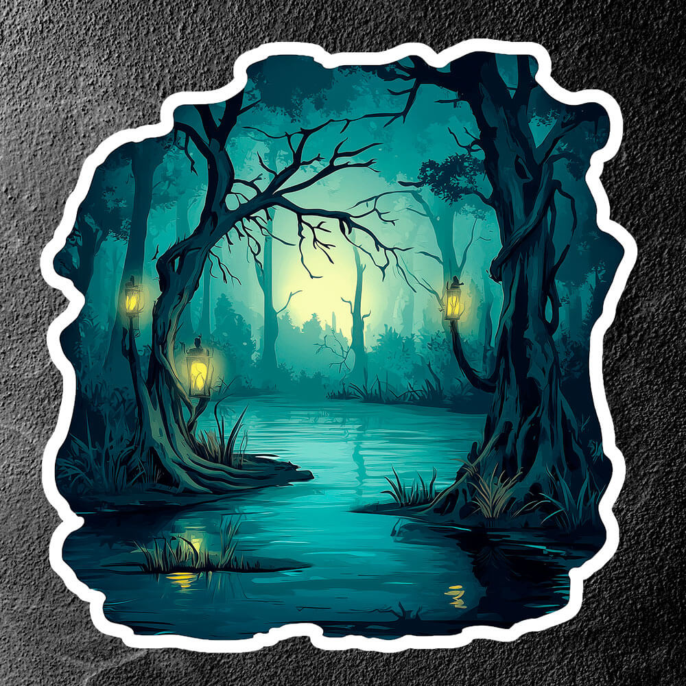 Misty Swamp - Vinyl Sticker – QuestBourne