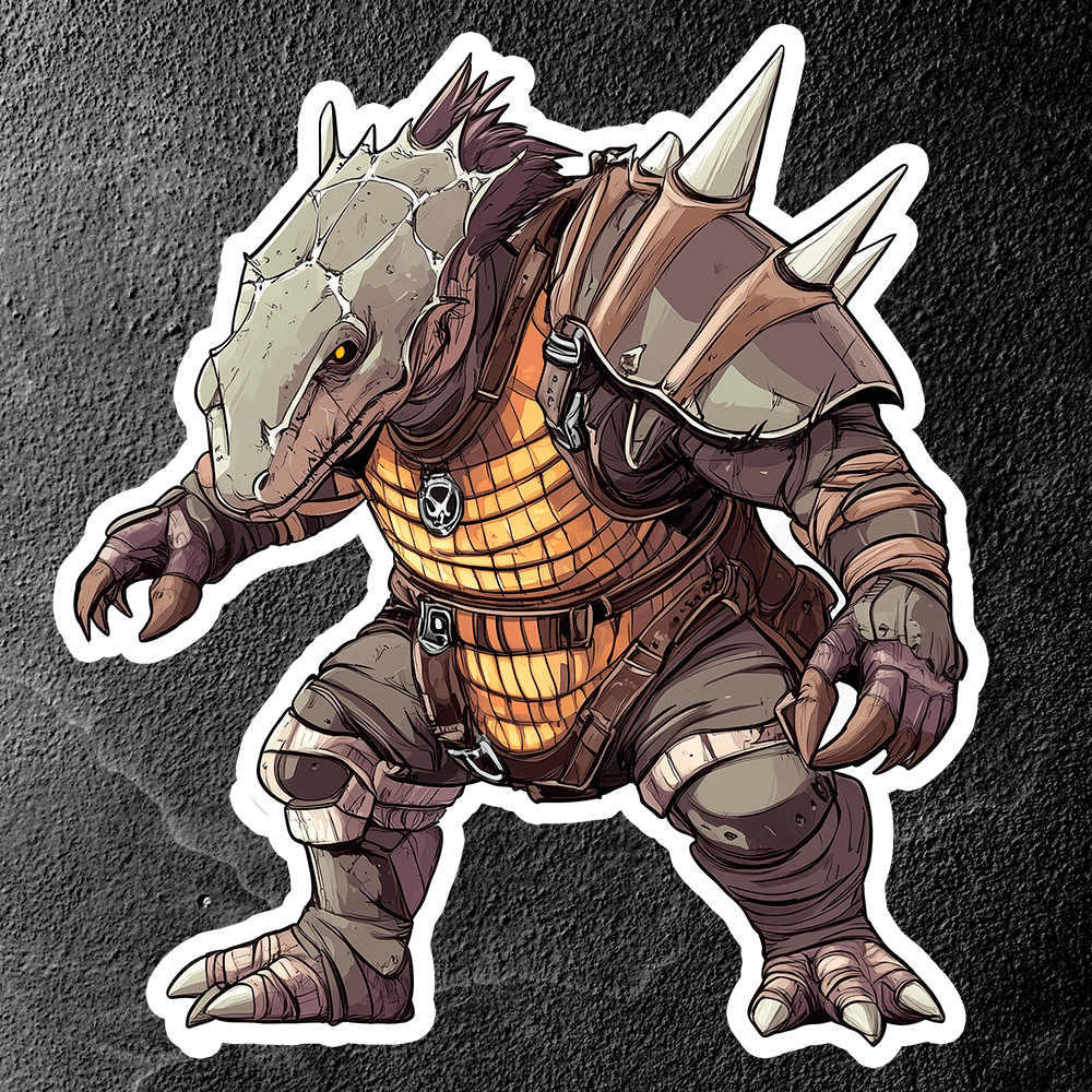 The Armored Striker - Vinyl Sticker – QuestBourne