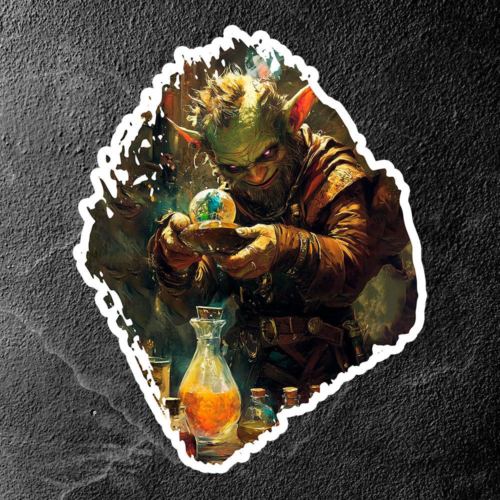 Goblin Potion Seller 2 - Vinyl Sticker – QuestBourne