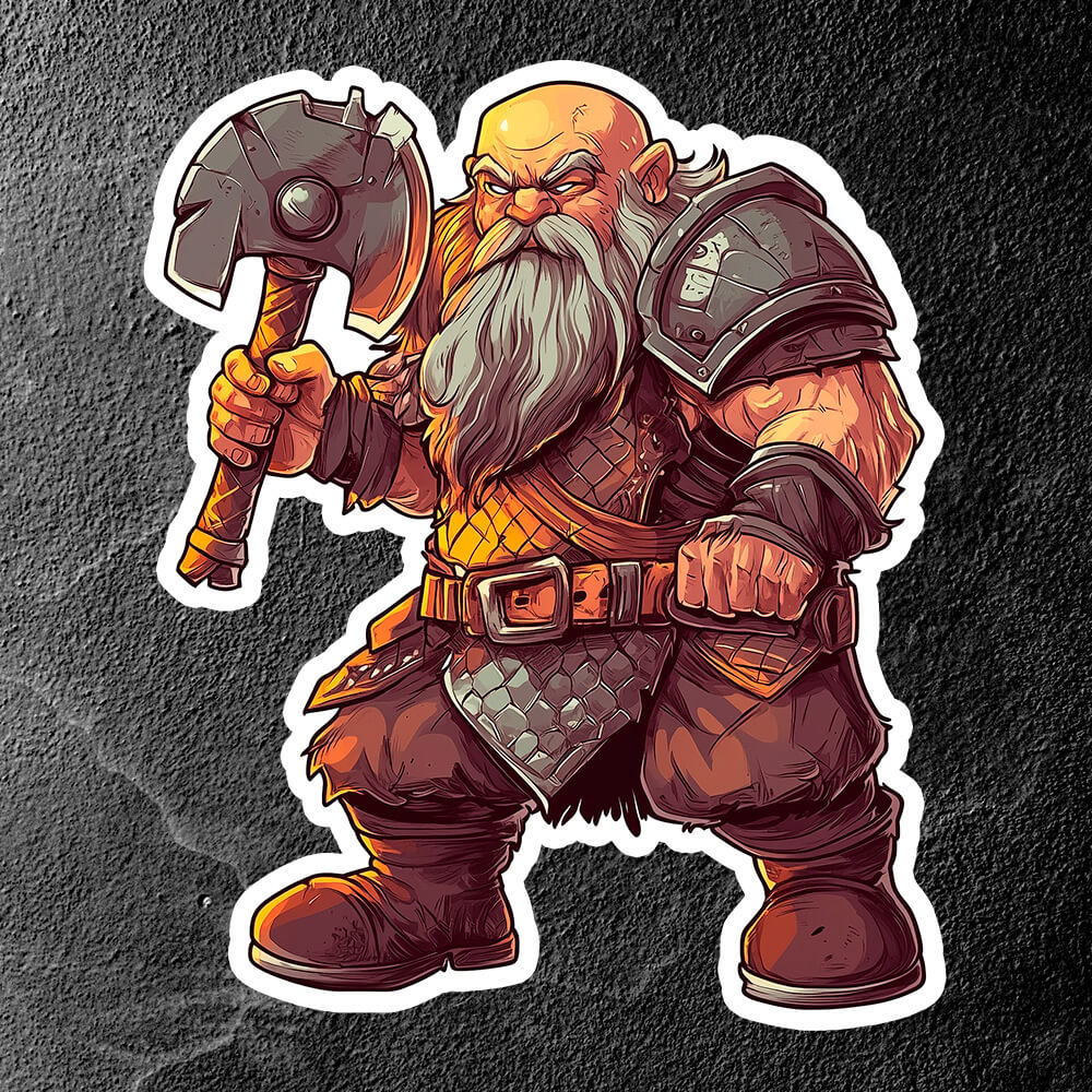 Grimbeard - Vinyl Sticker – QuestBourne