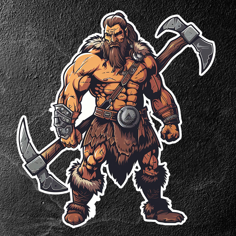 Human Barbarian 1 - Vinyl Sticker – QuestBourne