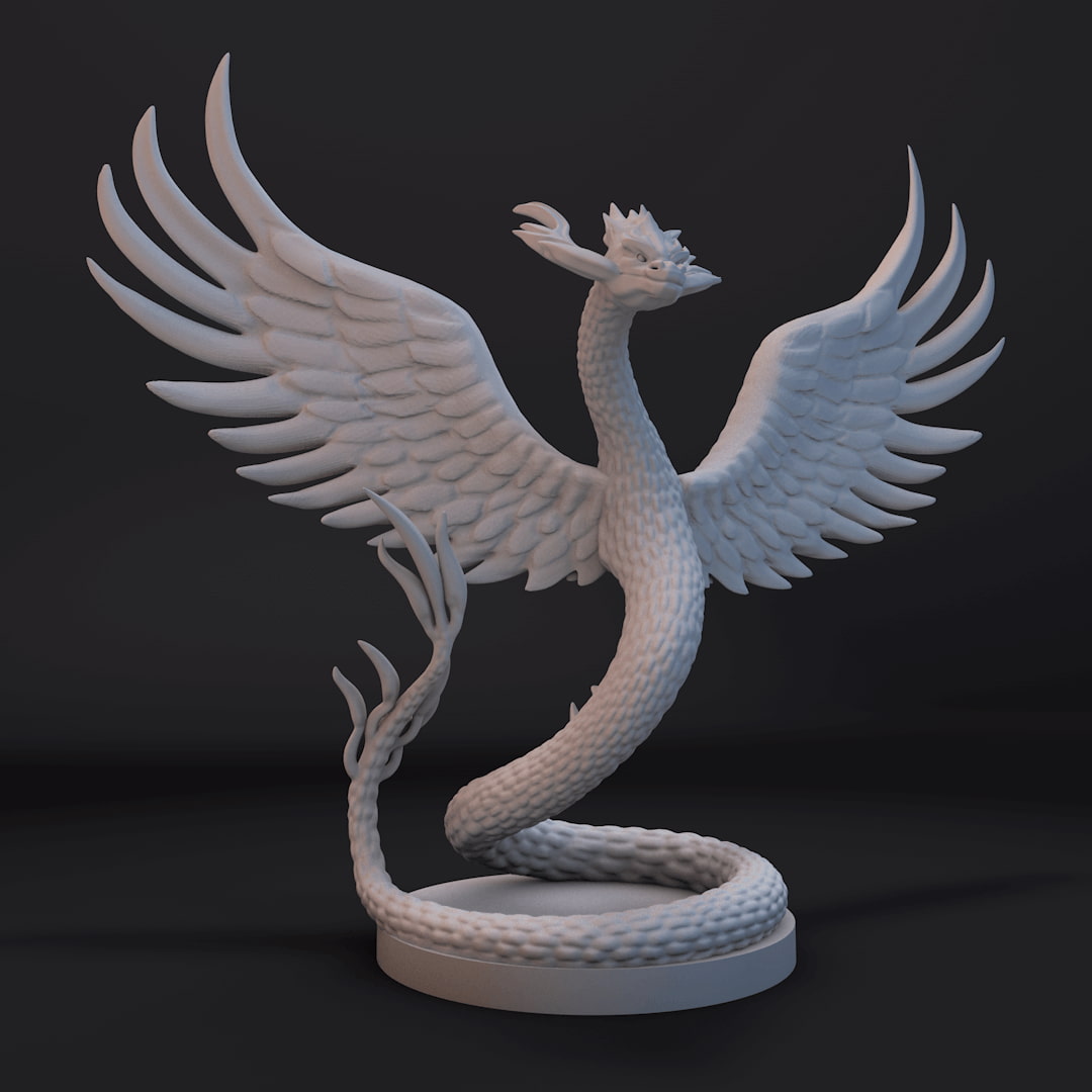 Couatl Tabletop Miniature – QuestBourne