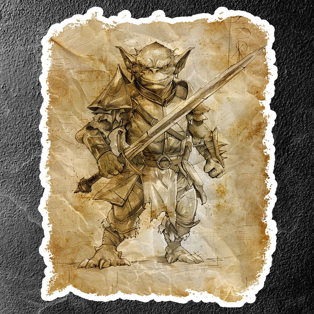 Goblin Drawing - Vinyl Sticker – QuestBourne