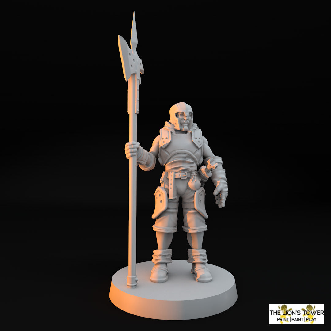 Halberdier 4 - Tabletop Miniature – QuestBourne