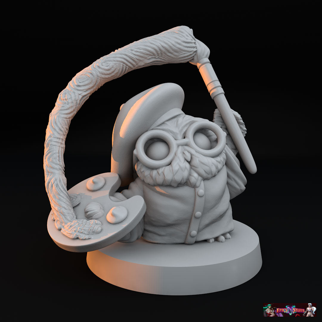 Owlkin Artist - Tabletop Miniature – QuestBourne