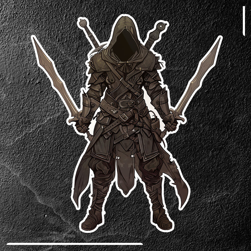 Hooded Rogue - Vinyl Sticker – QuestBourne