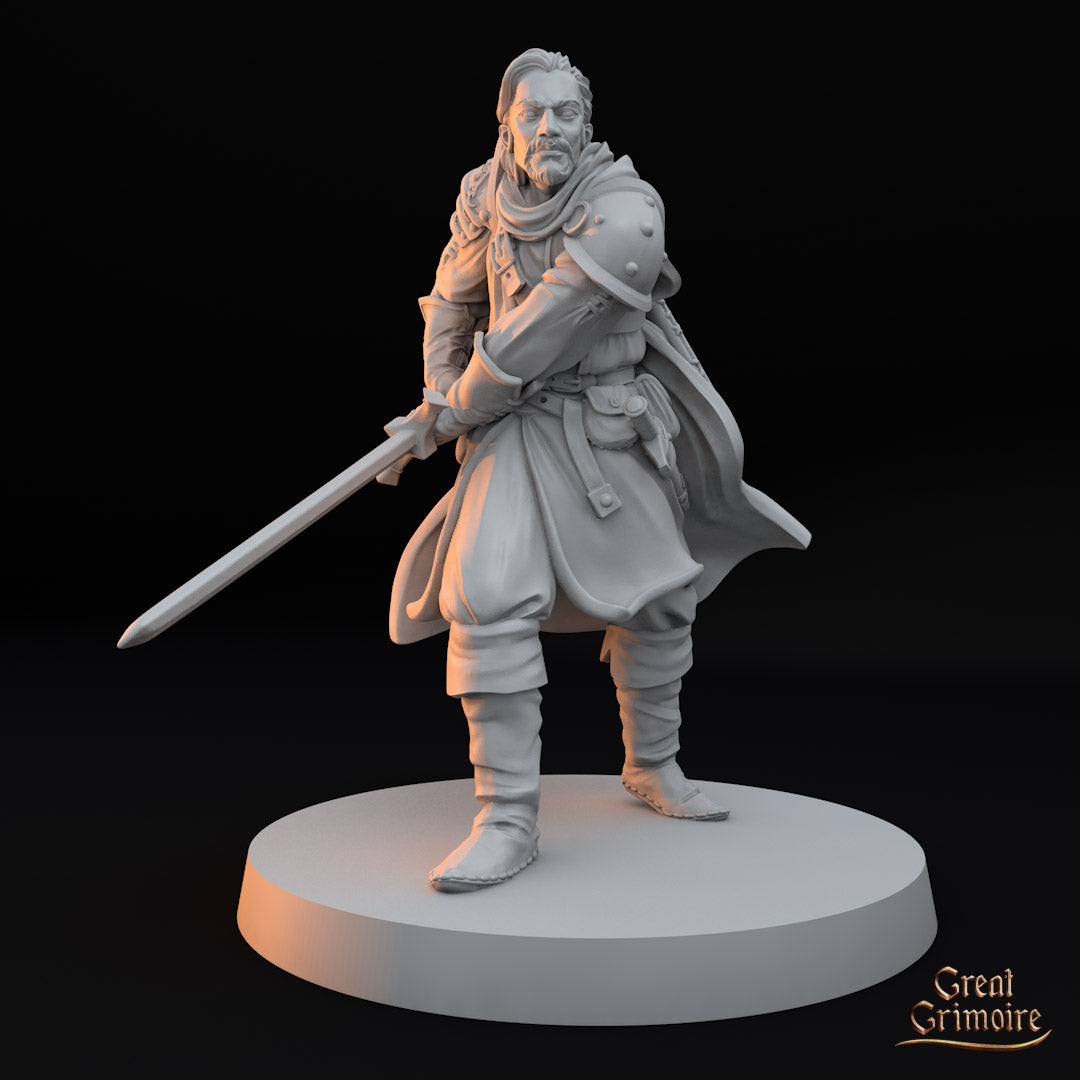 Warrior with a Two Handed Sword - Tabletop Miniature – QuestBourne
