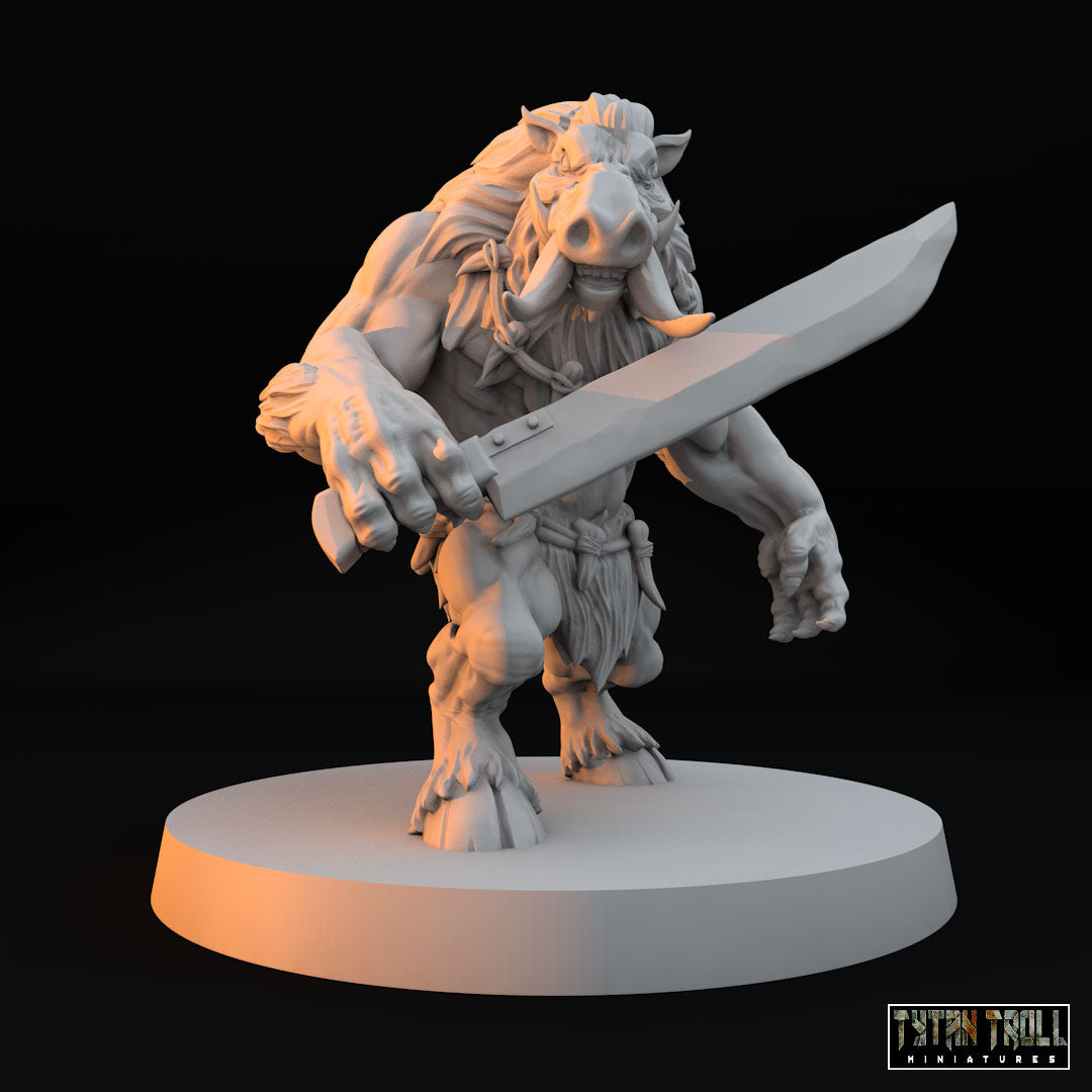 WereBoar 02 Tabletop Miniature – QuestBourne
