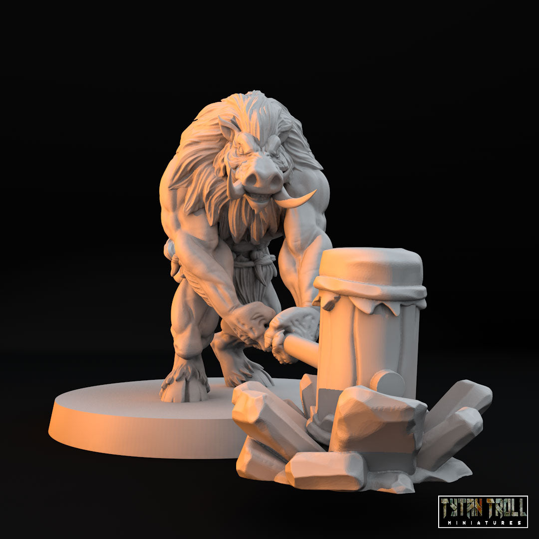 WereBoar 04 - Tabletop Miniature – QuestBourne
