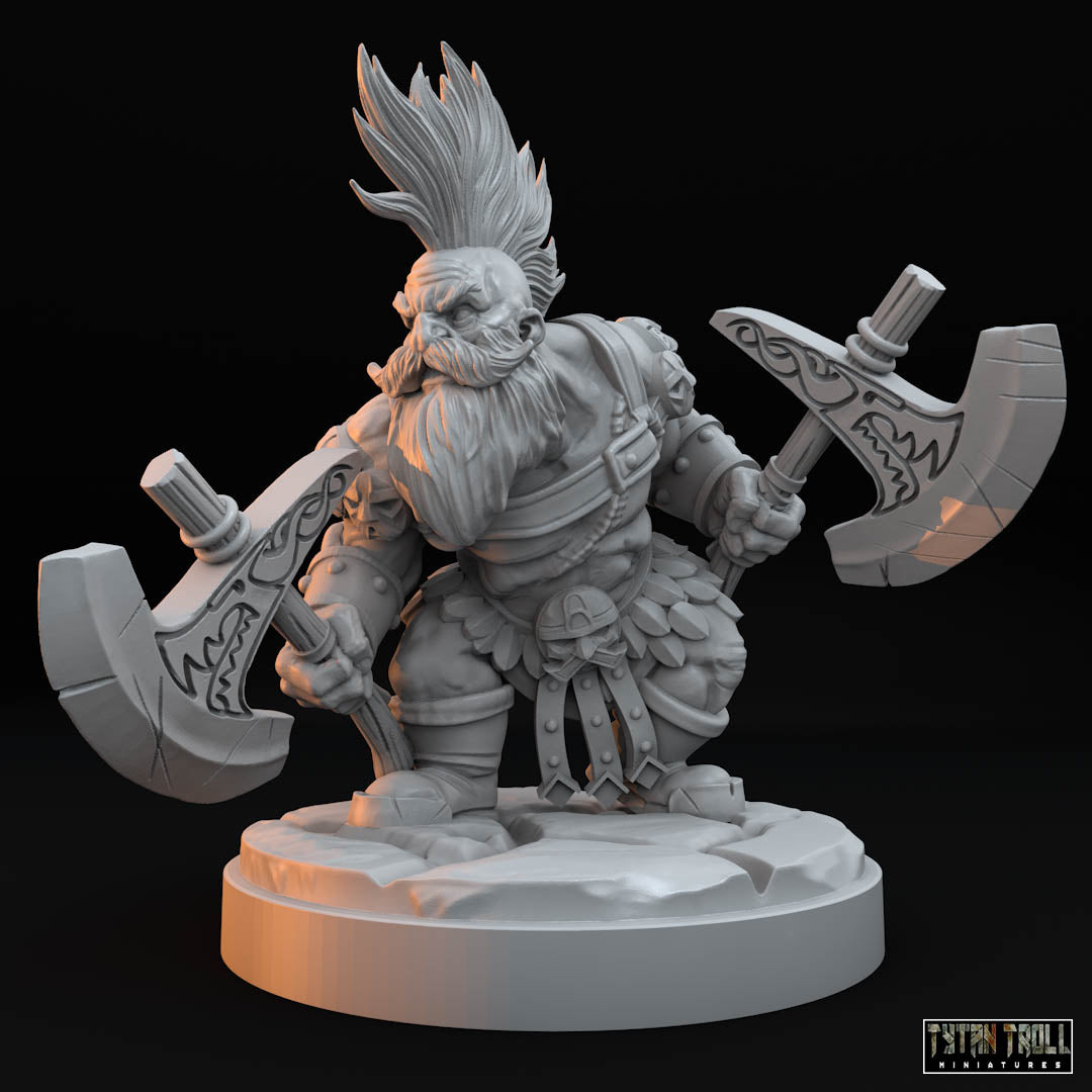 Dwarf Axe Warrior 1 - Tabletop Miniature – QuestBourne