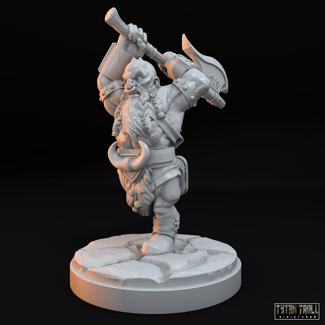 Dwarf Axe Warrior 3 - Tabletop Miniature – QuestBourne