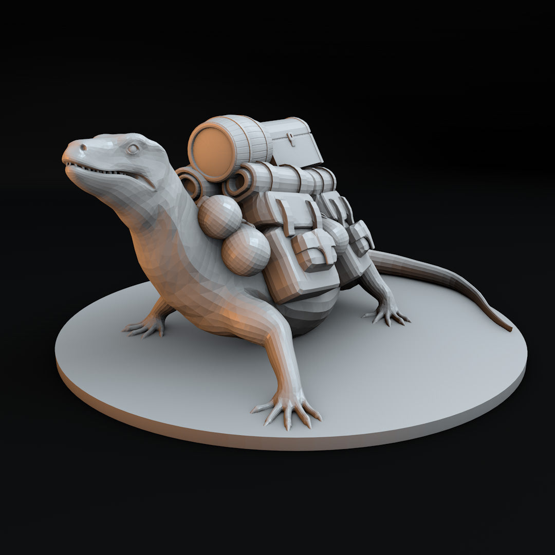 Giant Pack Lizard Tabletop Miniature - QuestBourne