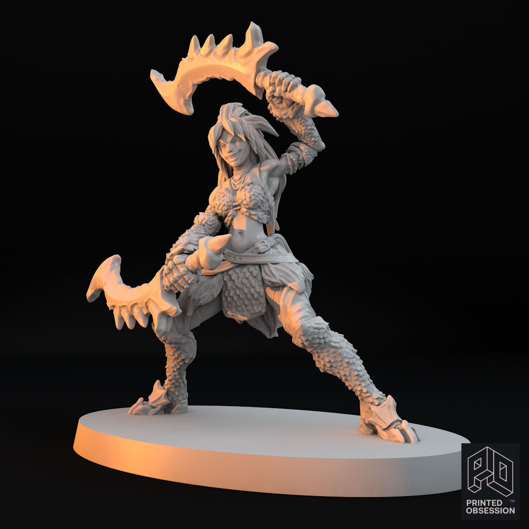 Female Dual Sword Warrior (Kat) - Tabletop Miniature – QuestBourne