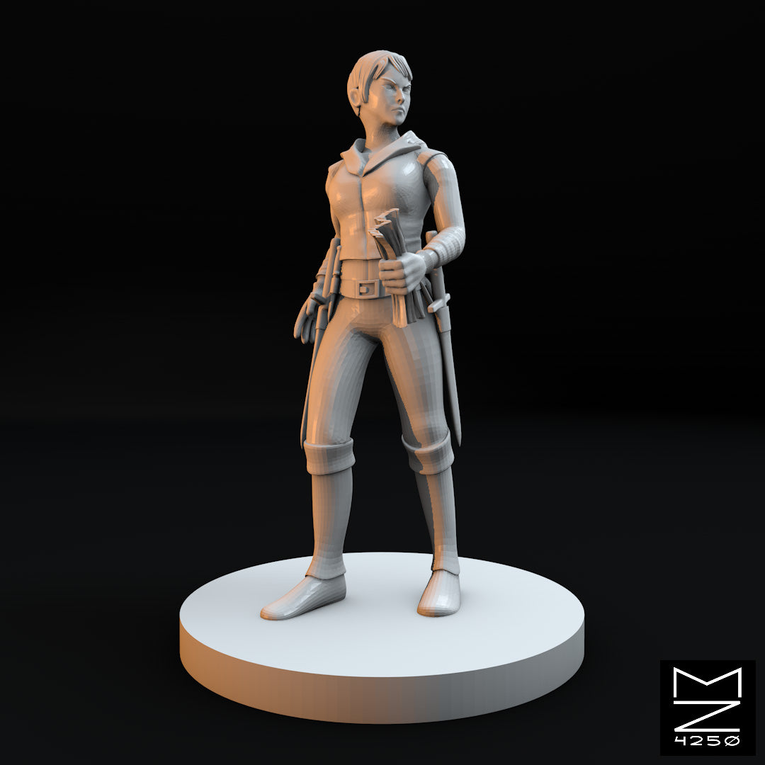 Female Human Rogue 1 Tabletop Miniature – QuestBourne