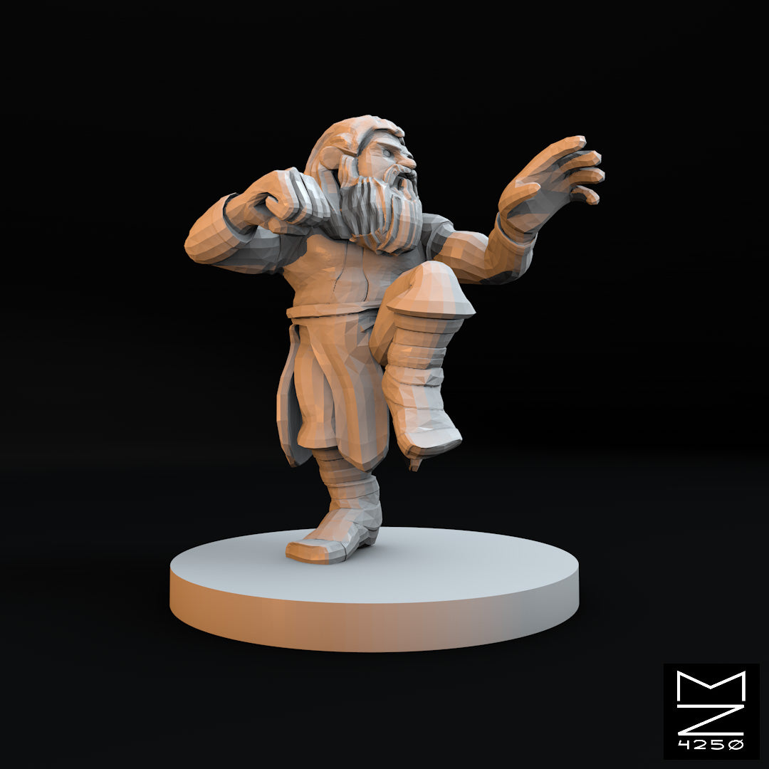 Male Dwarf Monk 1 Tabletop Miniature – QuestBourne