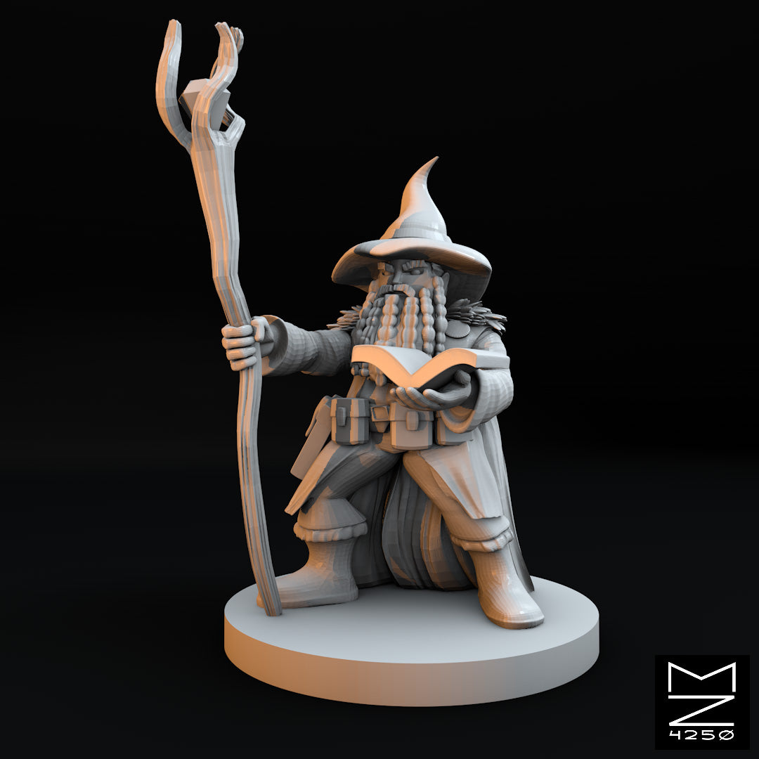Male Dwarf Wizard 1 Tabletop Miniature – QuestBourne