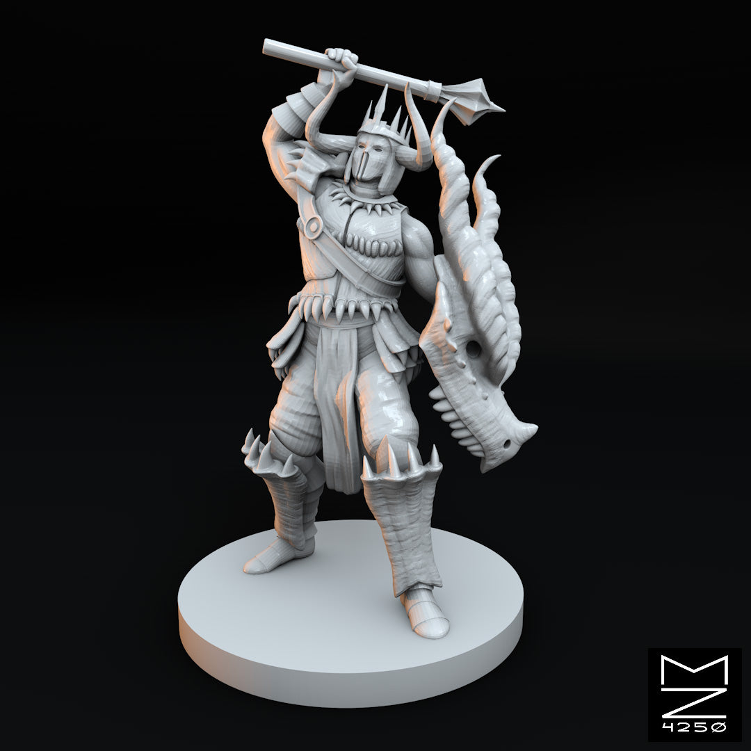 Male Human Cleric of Tiamat Tabletop Miniature – QuestBourne
