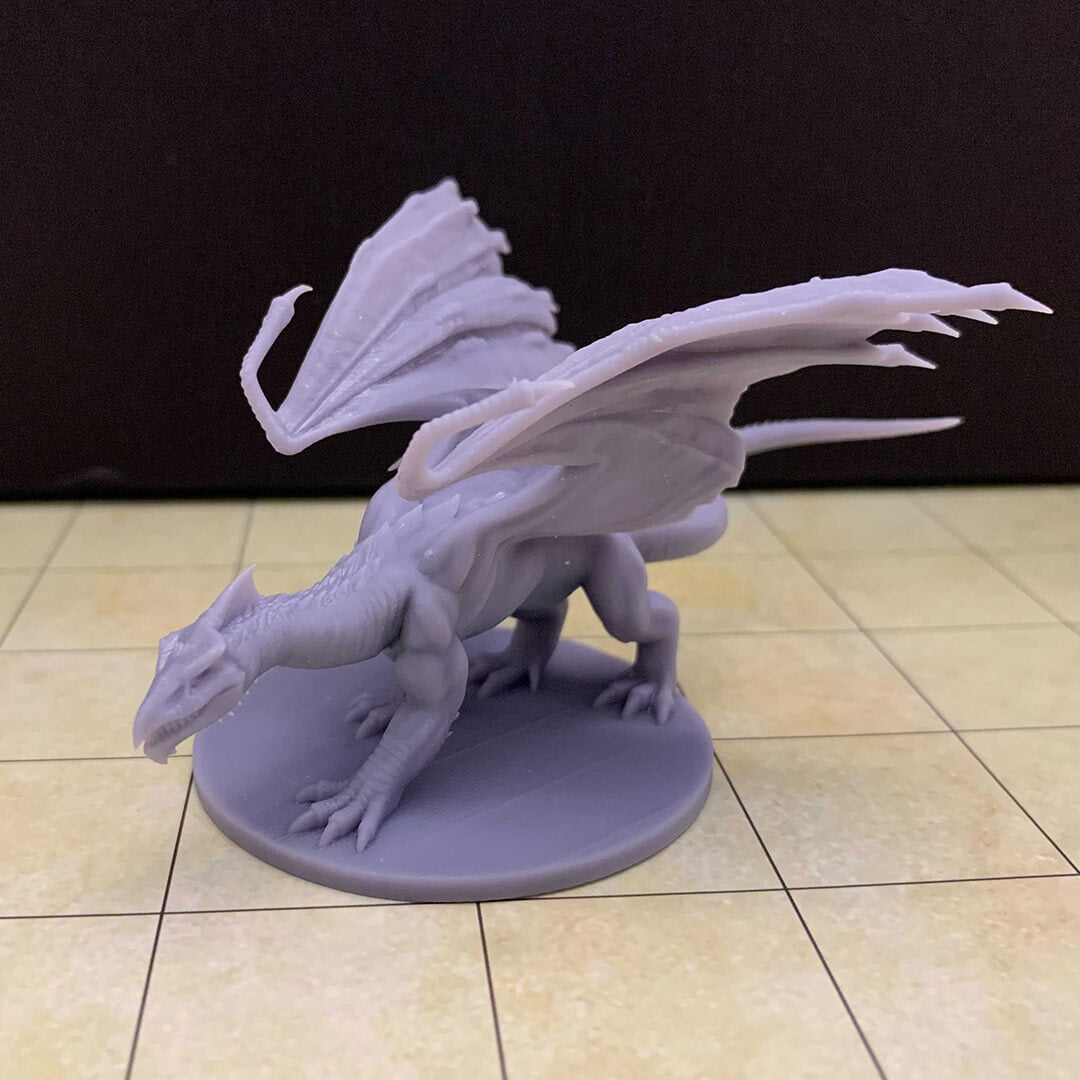 Epic White Dragon Young - Tabletop Miniature - QuestBourne