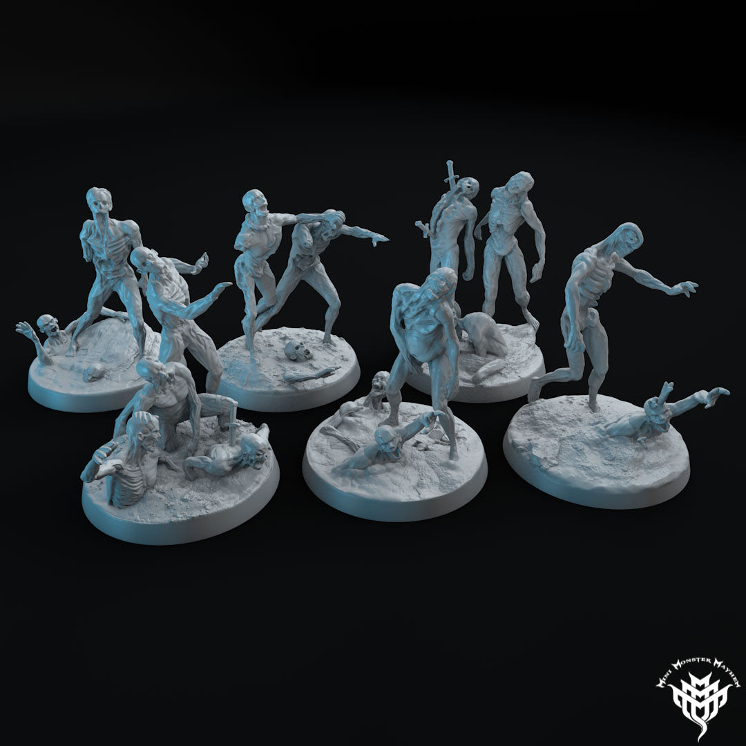 Standard Zombie Horde Tabletop Miniature Bundle - QuestBourne